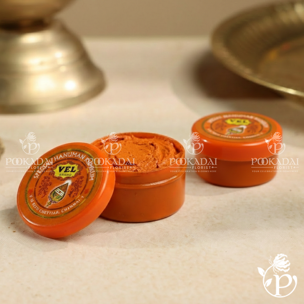 Vel Hanuman Senthuram Paste – 5g Orange Tikka | Pookadai – Pookadai ...